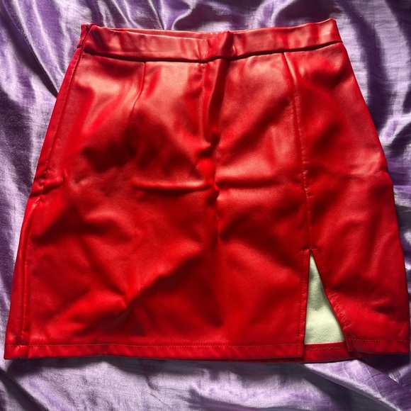 SHEIN | Skirts | Shein Leather Mini Skirt | Poshmark
